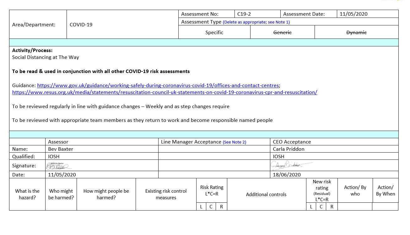 Social distance 1 | The Way Youth Zone